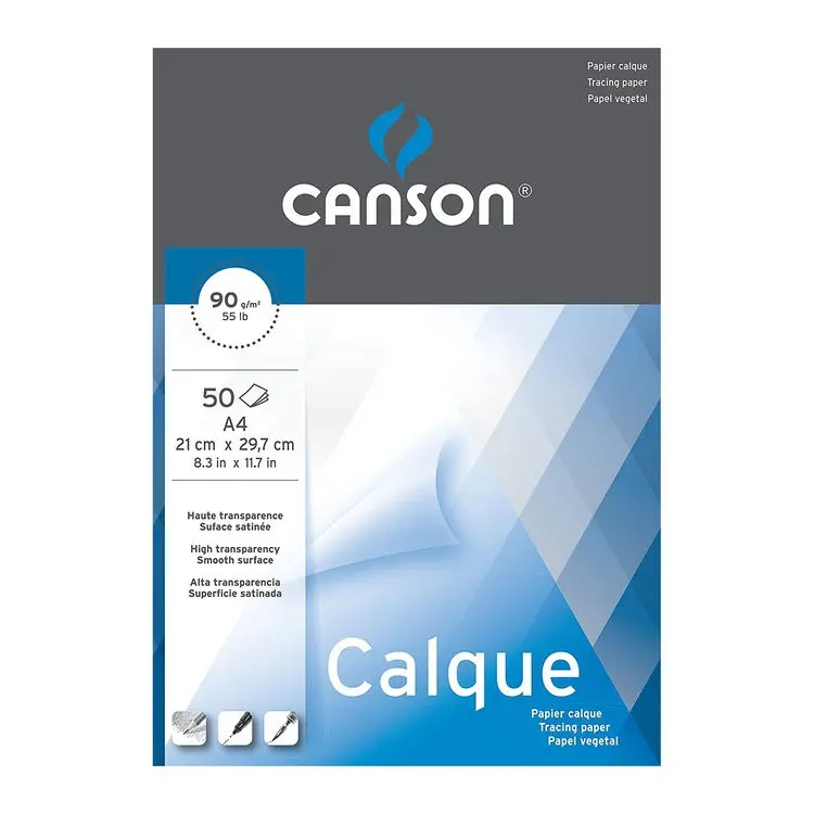 Canson Calque Aydınger Blok 90 gr. A4 50 yp.